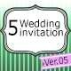 5 Wedding Invitation Card Ver05, Print Templates | GraphicRiver