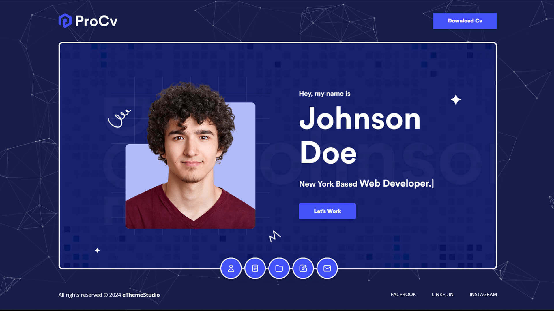 ProCv - CV Resume & Personal Portfolio HTML Template by eThemeStudio