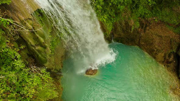 Beautiful Tropical Waterfall Philippines Cebu, Stock Footage | VideoHive