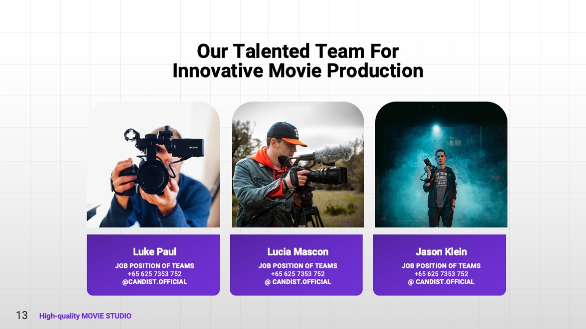 Candist - Movie Studio Googleslide Template, Presentation Templates