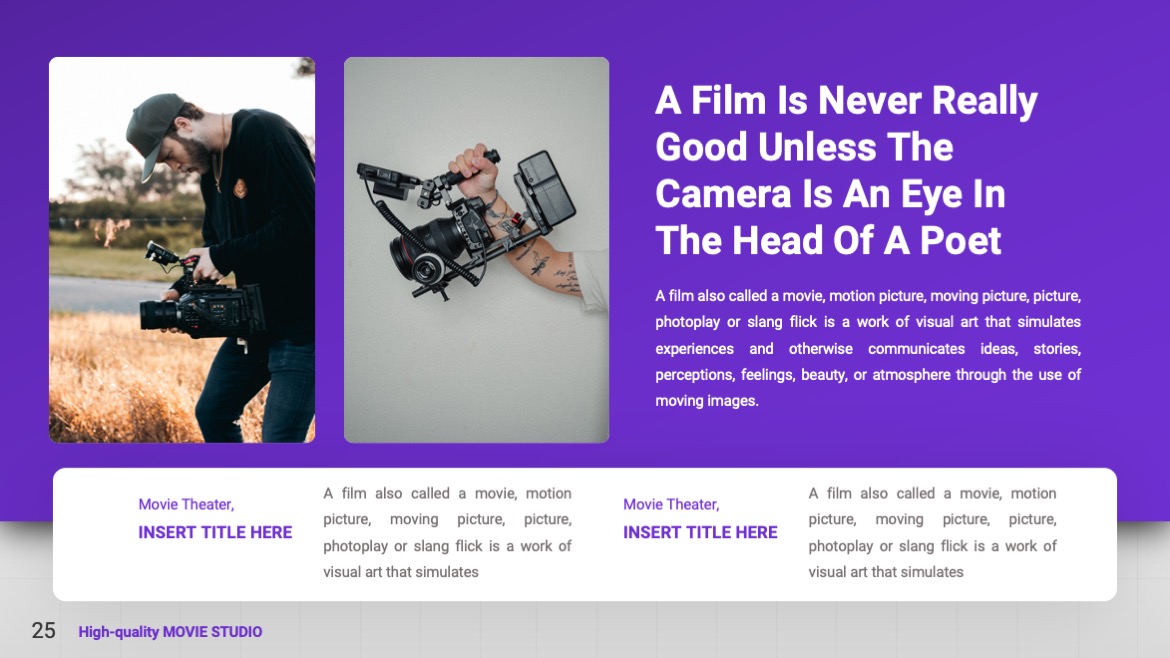 Candist - Movie Studio Googleslide Template, Presentation Templates