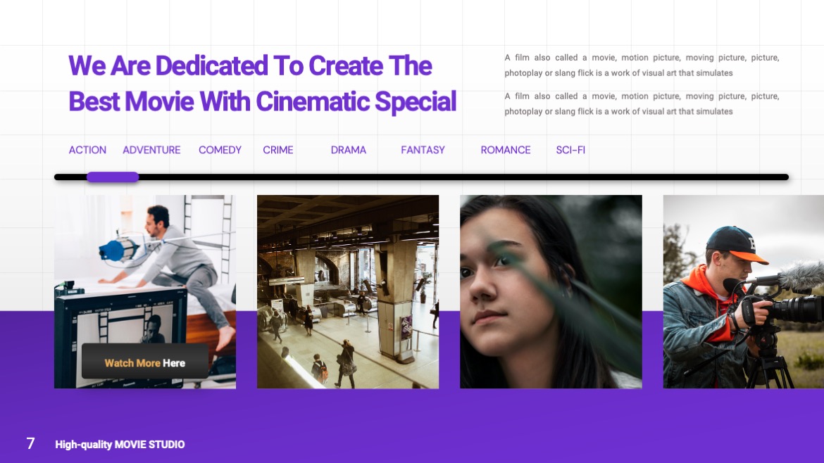 Candist - Movie Studio Googleslide Template, Presentation Templates