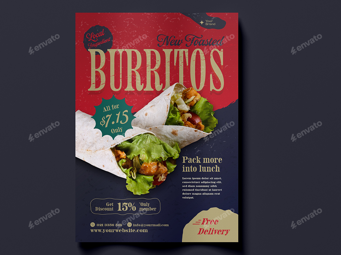 Burritos Flyer, Print Templates | GraphicRiver