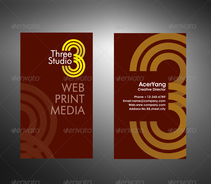 5 Sets Numerals Creative Business Card, Print Templates | GraphicRiver