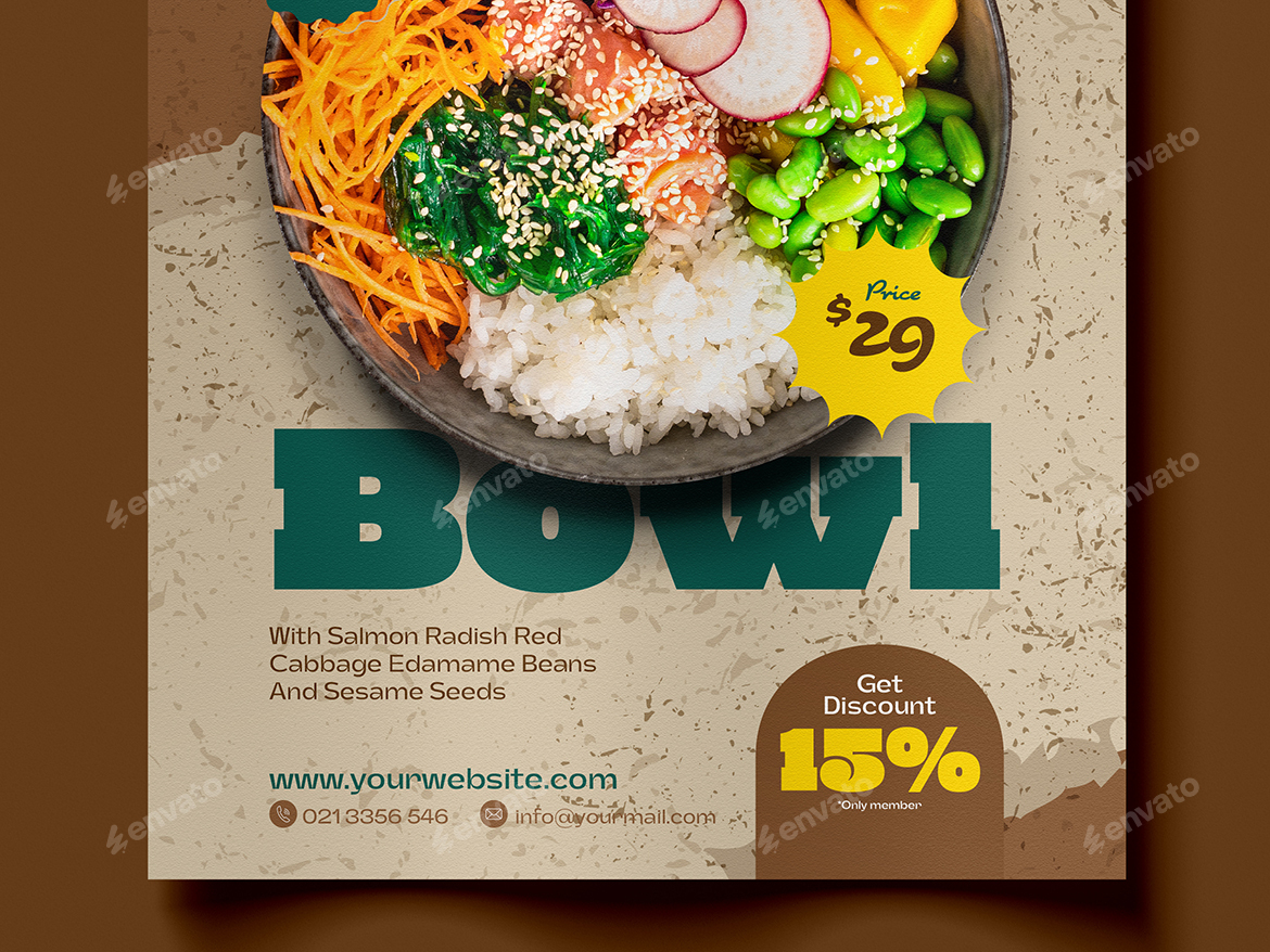 Rice Bowl Flyer, Print Templates | GraphicRiver