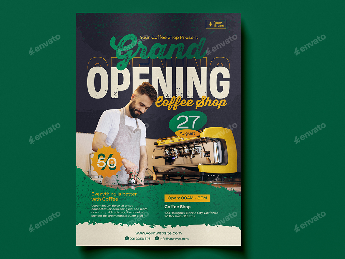 Grand Opening Flyer, Print Templates | GraphicRiver
