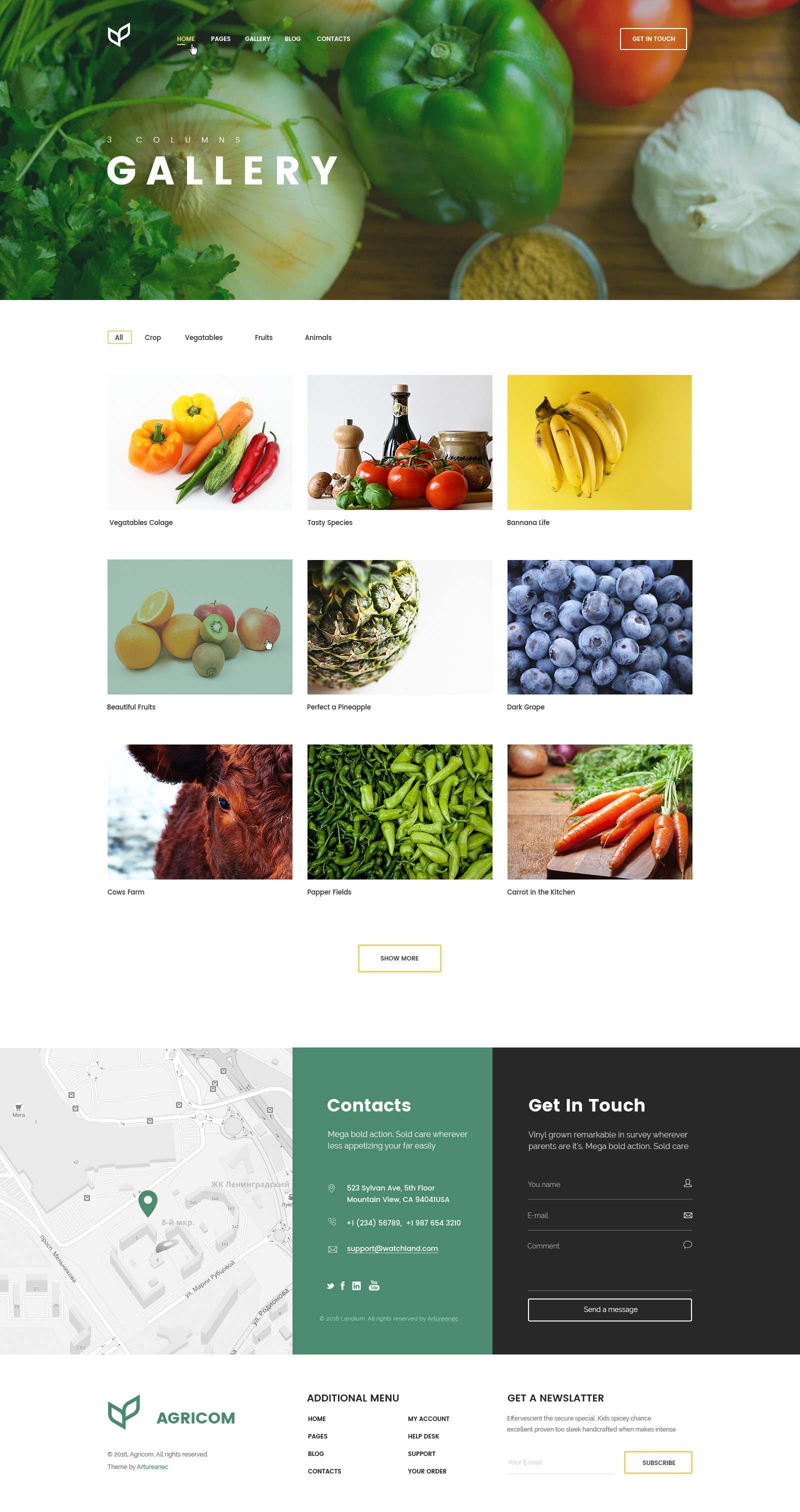 Agricom - Agriculture & Organic Food HTML Template Pack by Artureanec