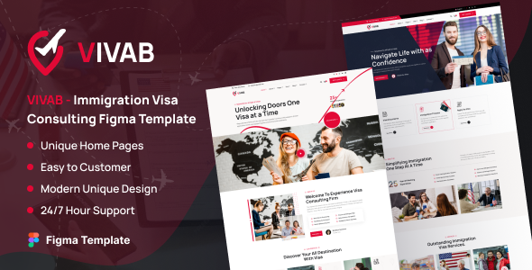 VIVAB – Immigration Visa Consulting Figma Template by techsometimes