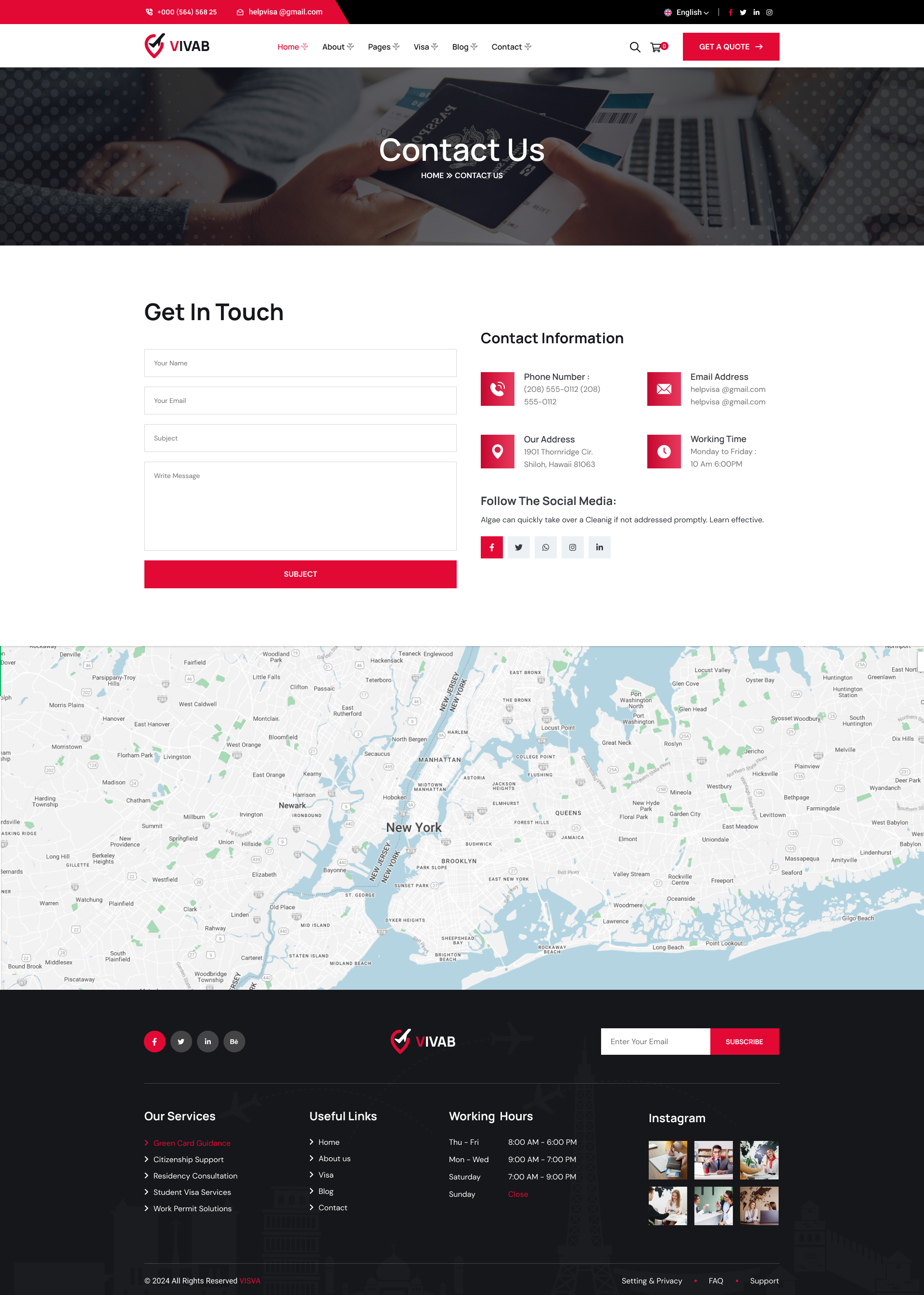 VIVAB – Immigration Visa Consulting Figma Template by techsometimes