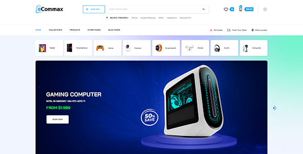 Ecommax - Electronics & Gadget WooCommerce WordPress Theme by RisingBamboo