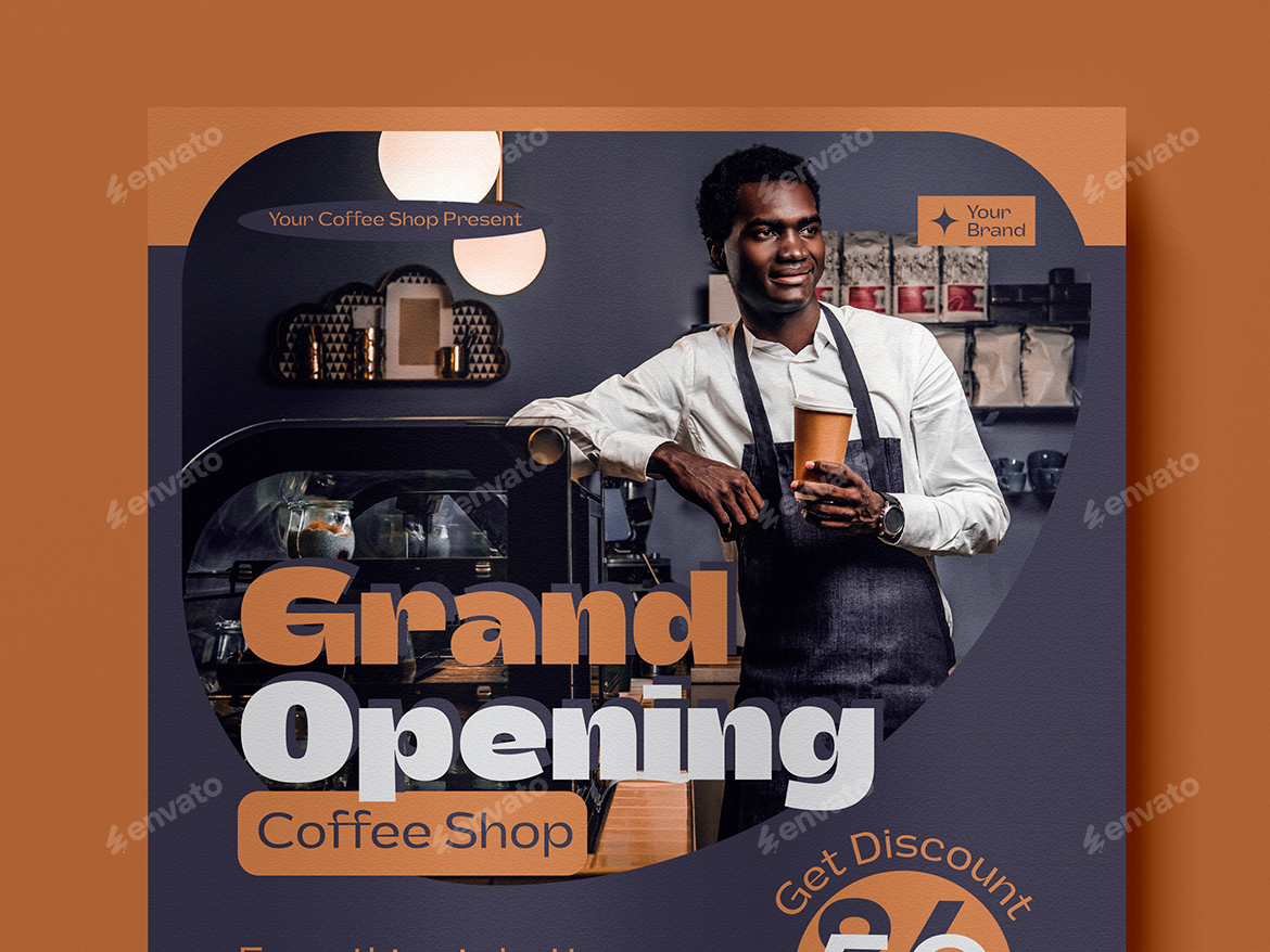 Grand Opening Coffee Shop 2, Print Templates | GraphicRiver