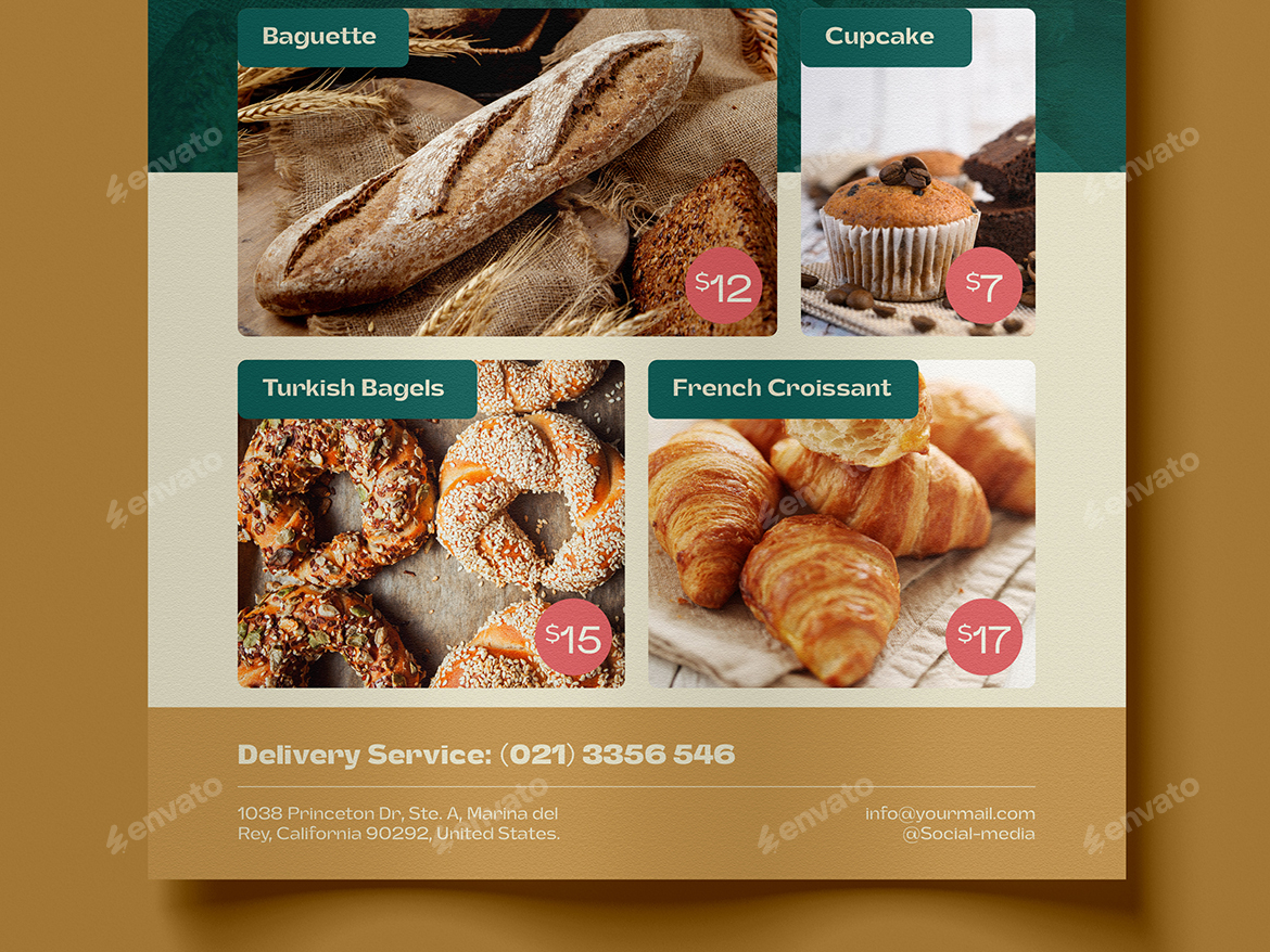 Bakery Catalog Flyer 01, Print Templates | GraphicRiver