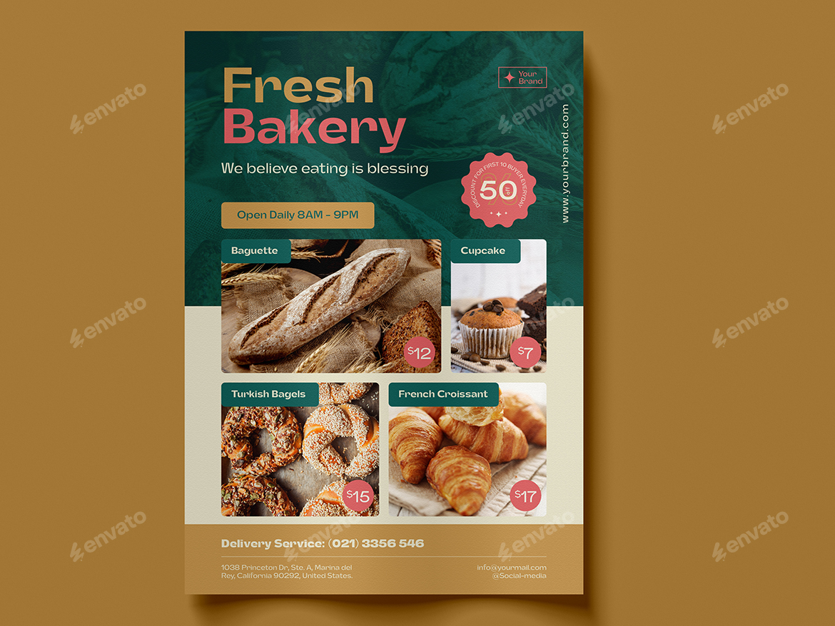 Bakery Catalog Flyer 01, Print Templates | GraphicRiver
