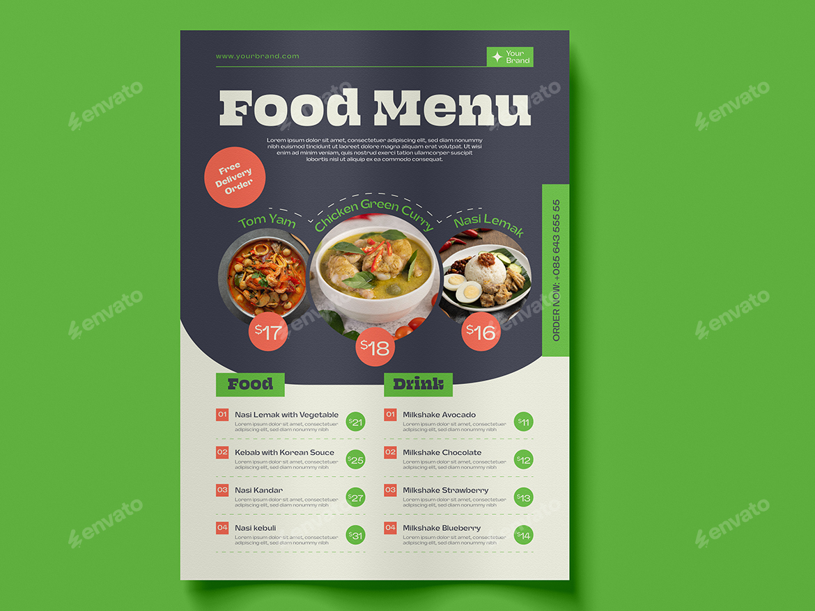 Food Menu, Print Templates | GraphicRiver