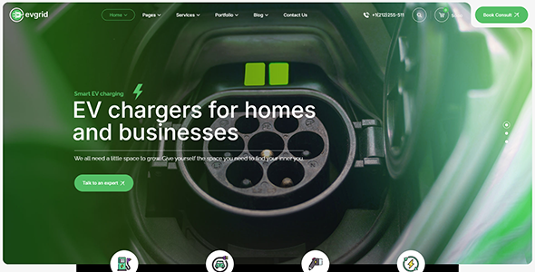 EVgrid - EV Charging Station WordPress Theme by designervily | ThemeForest