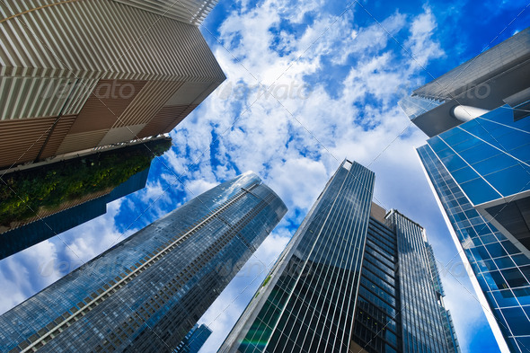 Urban landscape. Skyline of modern skyscrapers Stock Photo by ...