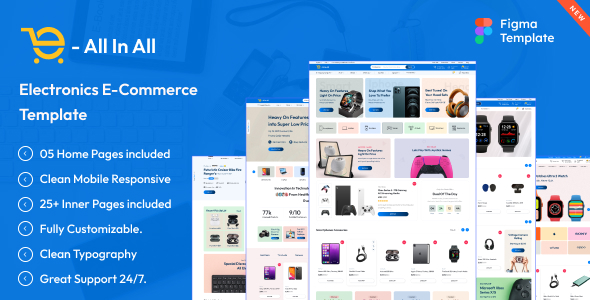 AllinAll - Electronics & Marketplace Figma Template by BuddhaThemes
