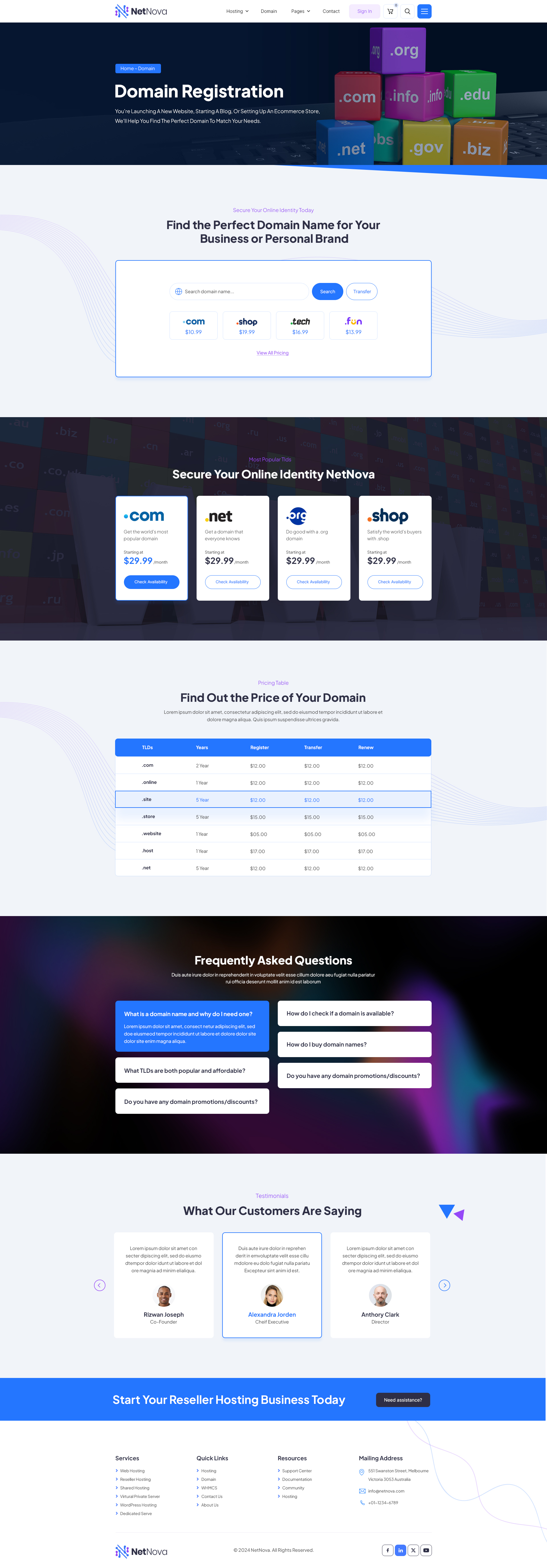 NetNova | Web Hosting PSD Template by designingmedia | ThemeForest