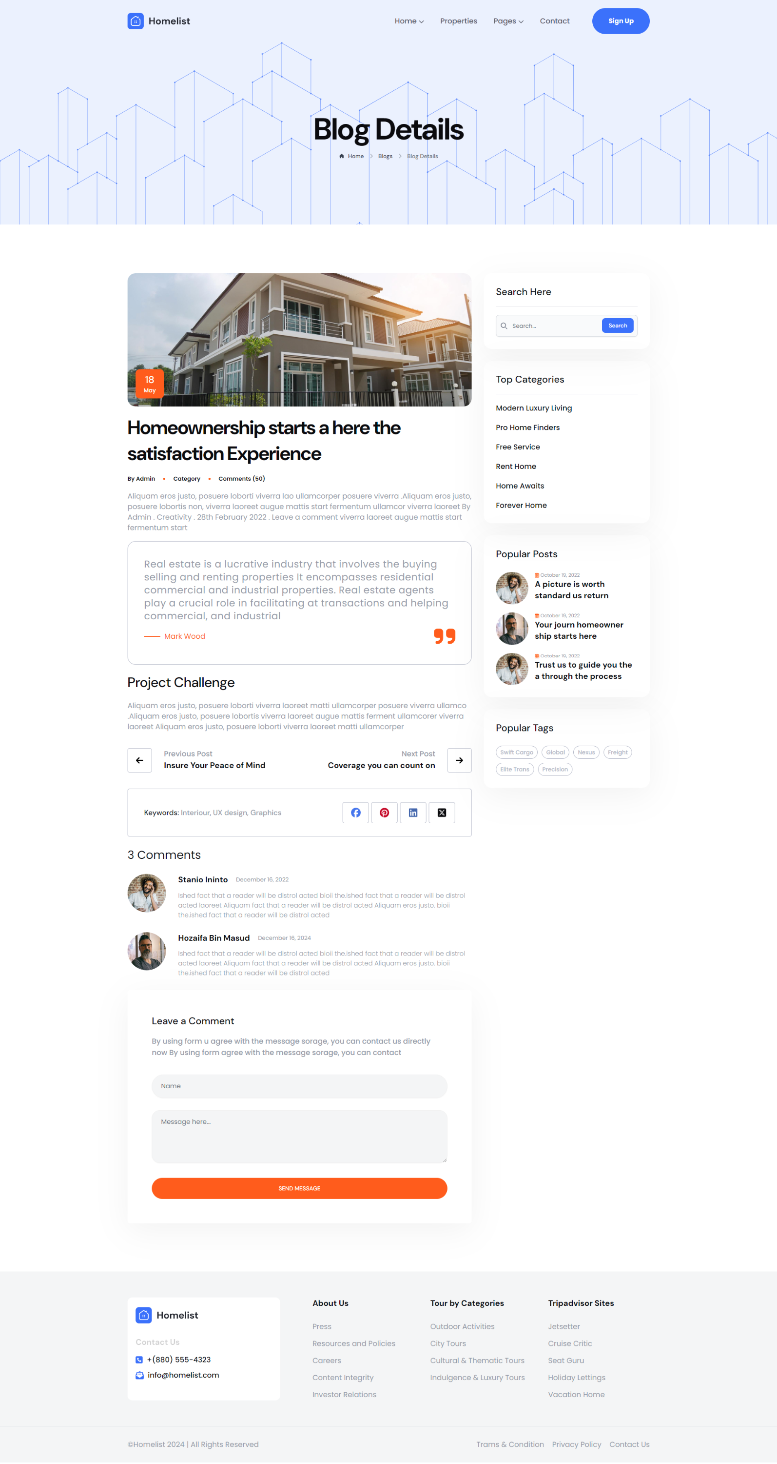 Homelist - Real Estate HTML template by Namespace-IT | ThemeForest