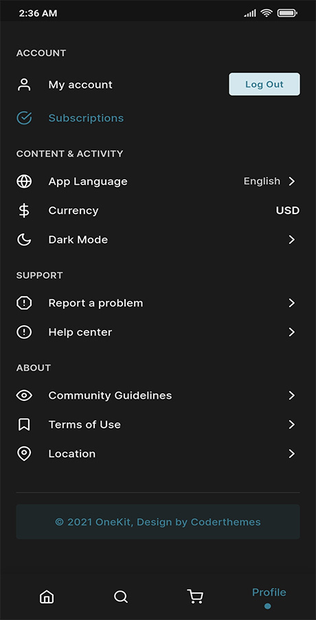 OneKit - Flutter UI Kit by coderthemes | CodeCanyon