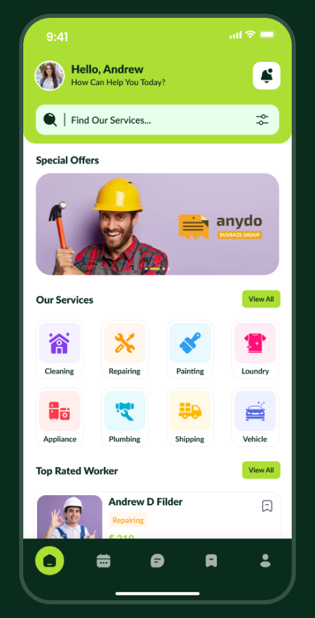 Handy – Multi-Vendor On Demand Home Services App | Android I iOS by incodes