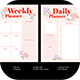 Floral Daily Weekly Planner, Print Templates | GraphicRiver