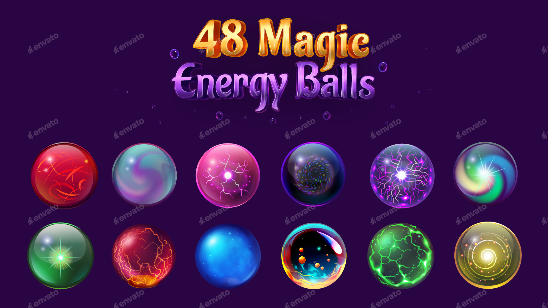 Magic Energy Balls, Game Assets | GraphicRiver