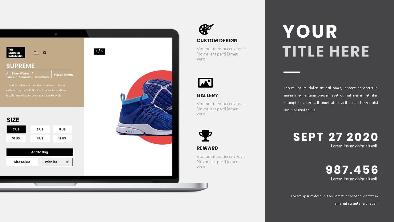 Shoes Product Catalog Keynote Template, Presentation Templates ...