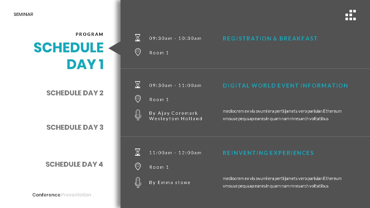 Seminar-Conference PowerPoint Template, Presentation Templates ...