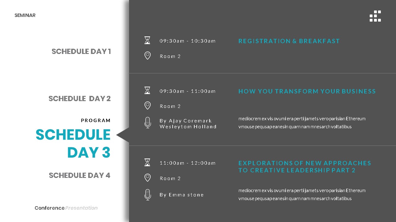 Seminar-Conference PowerPoint Template, Presentation Templates ...