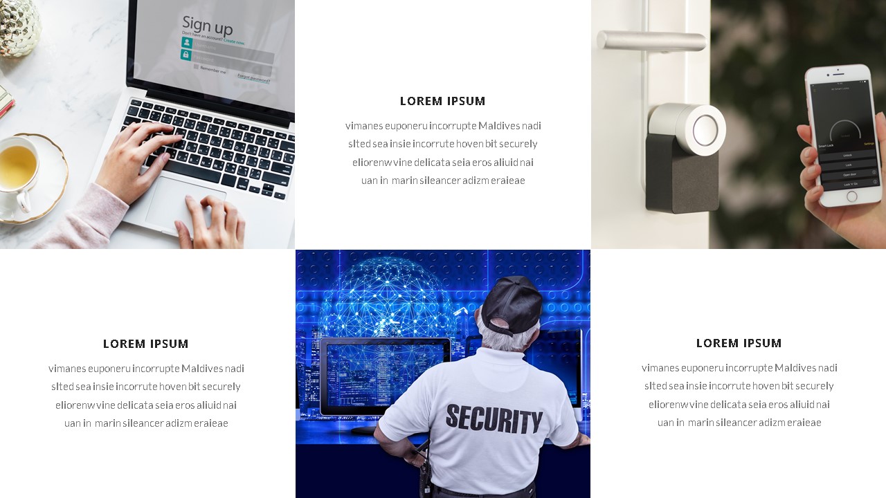 Security Guard Protection Keynote Template, Presentation Templates