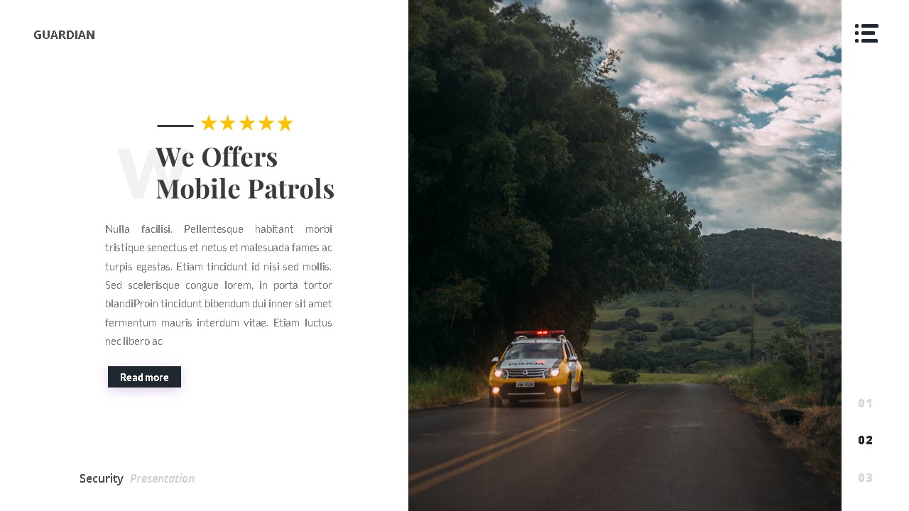 Security Guard Protection PowerPoint Template, Presentation Templates