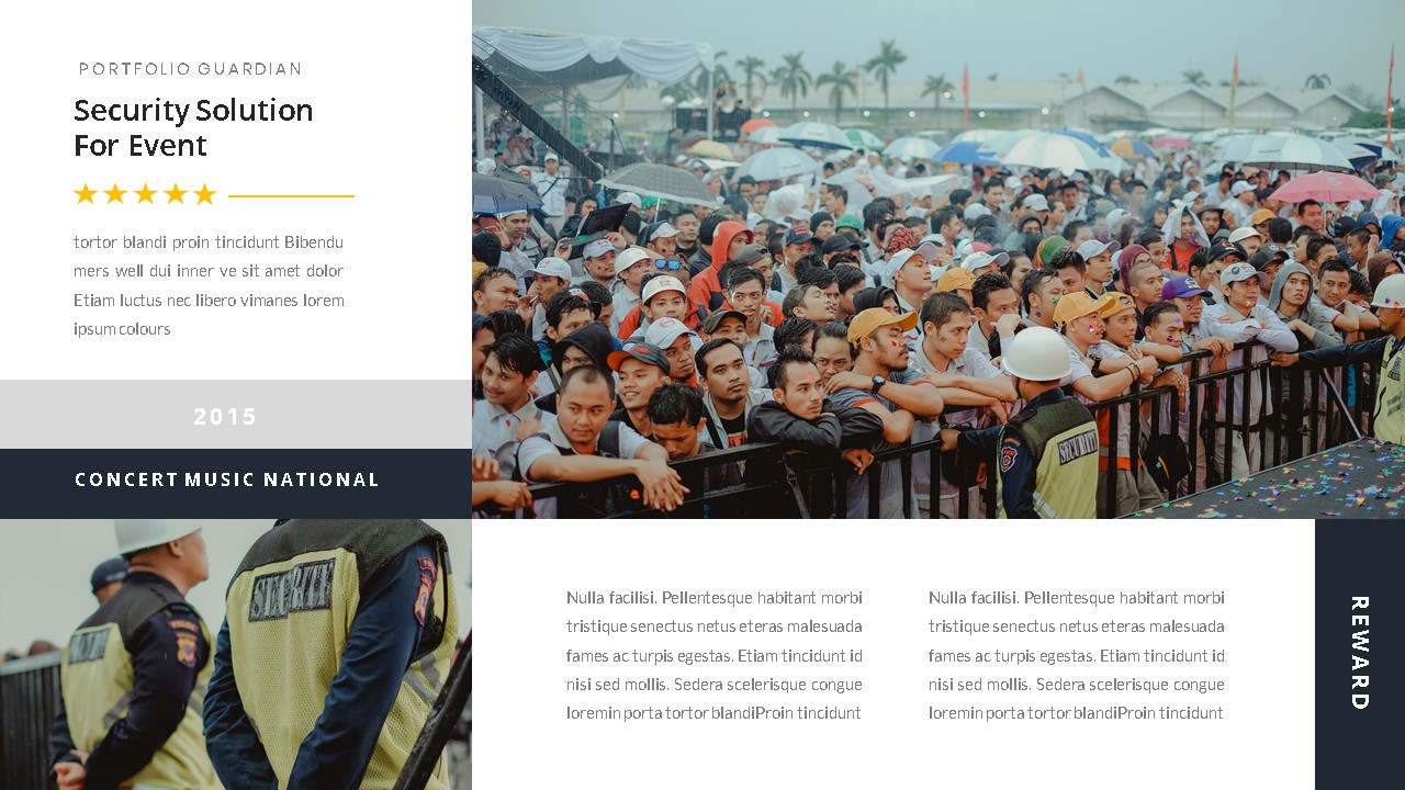 Security Guard Protection PowerPoint Template, Presentation Templates