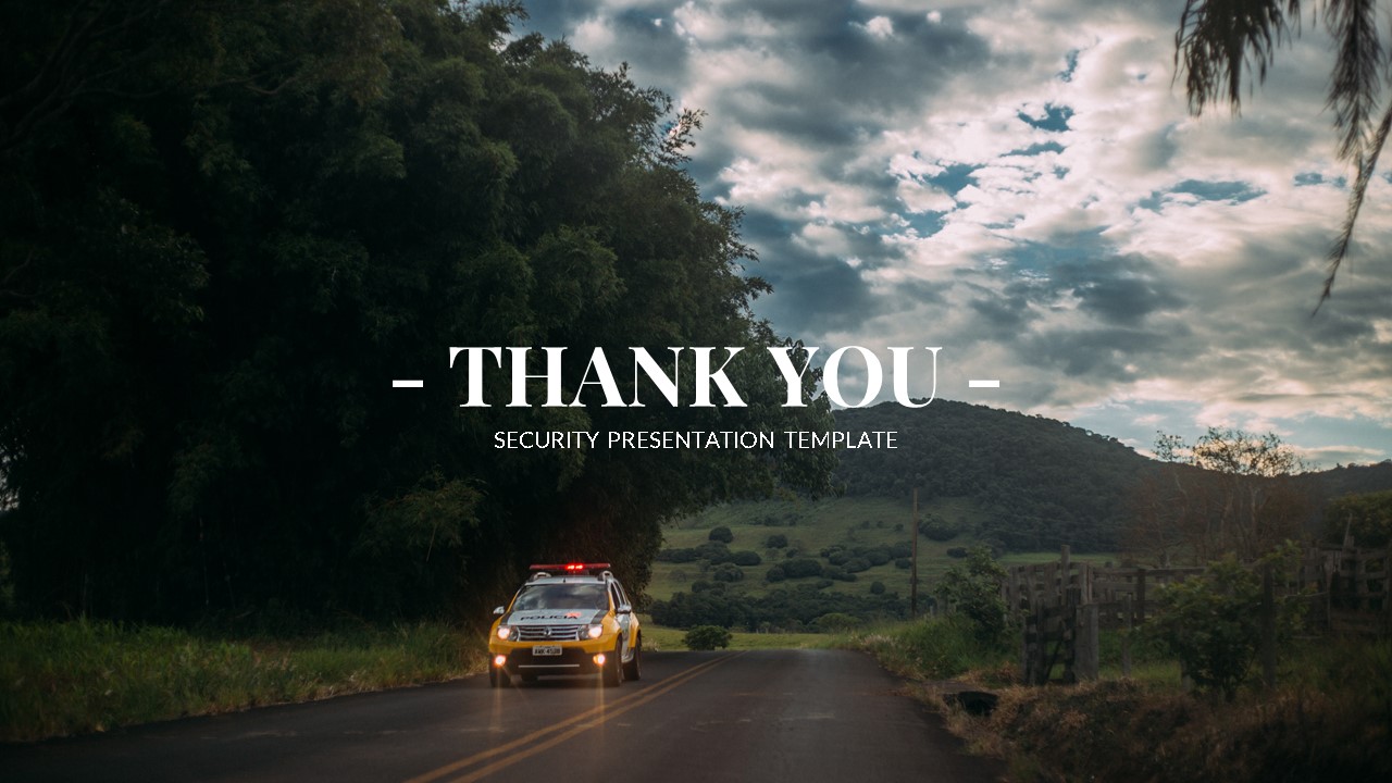 Security Guard Protection PowerPoint Template, Presentation Templates