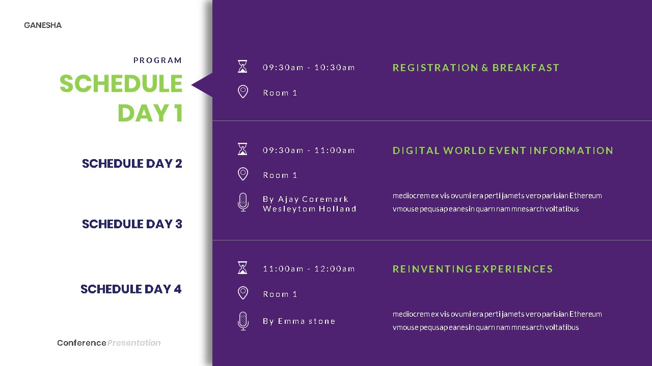 Conference Event Seminar PowerPoint Template, Presentation Templates