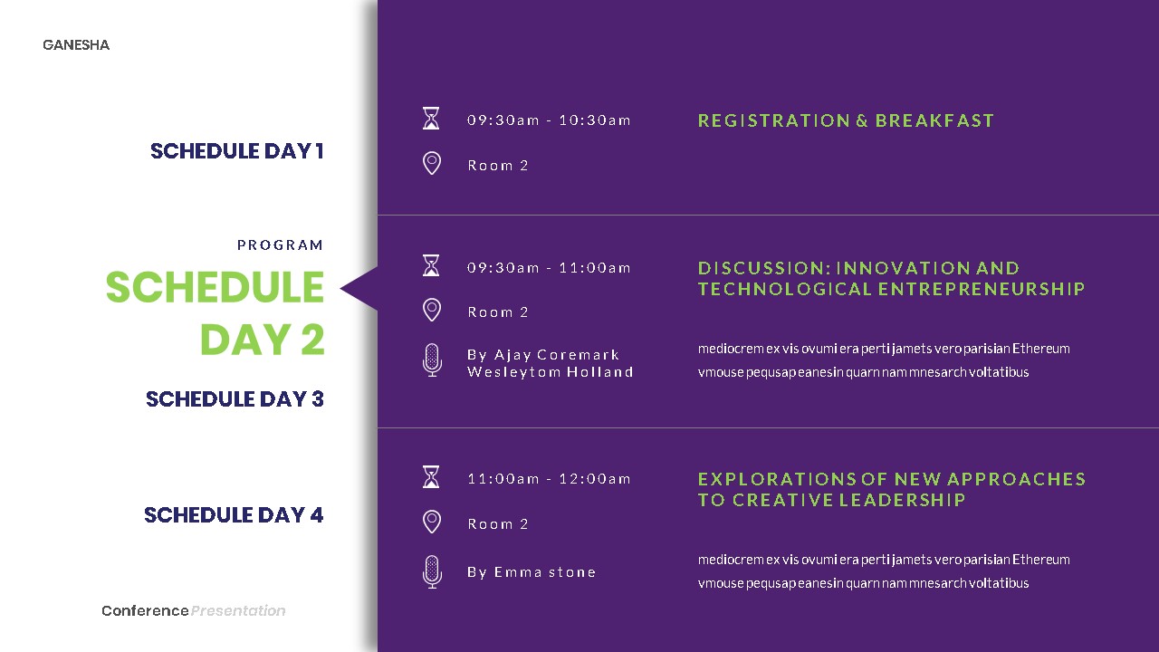 Conference Event Seminar PowerPoint Template, Presentation Templates