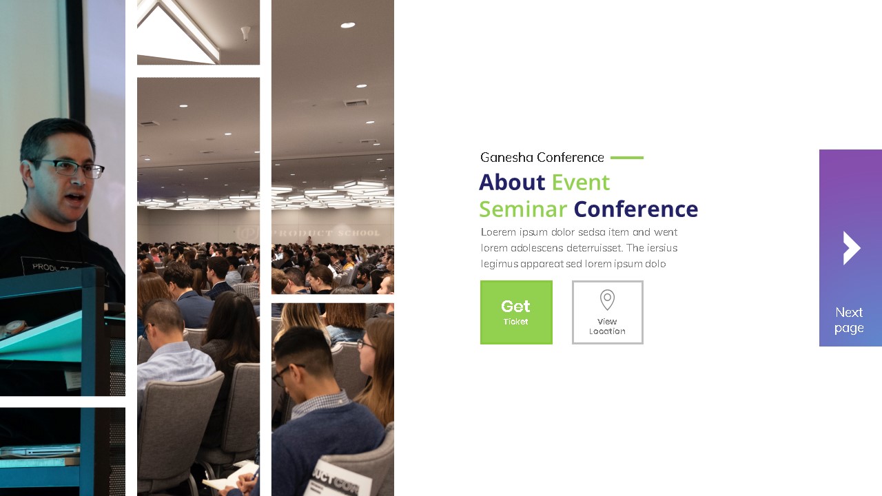 Conference Event Seminar PowerPoint Template, Presentation Templates