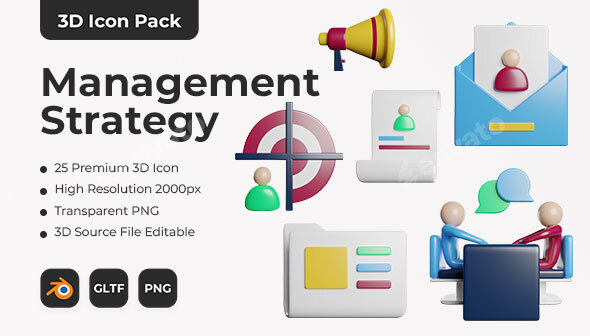 Management Strategy 3D Objects, Graphics | GraphicRiver