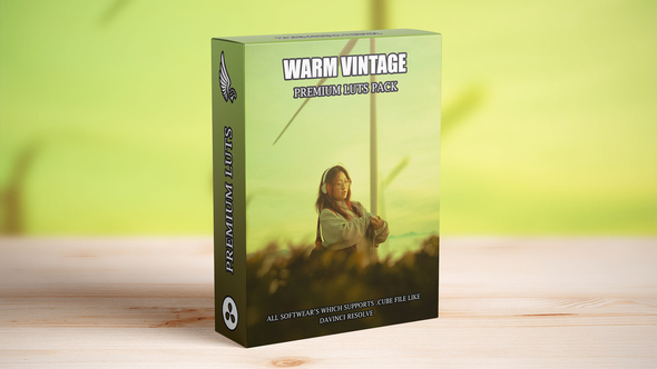 Cinematic Warm Vintage Retro LUTs Pack, DaVinci Resolve Templates ...