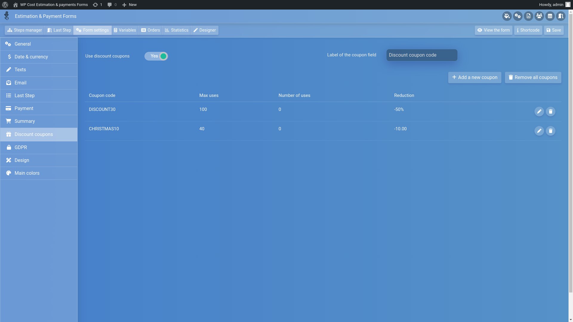 WP Cost Estimation & Payment Forms Builder by loopus | CodeCanyon