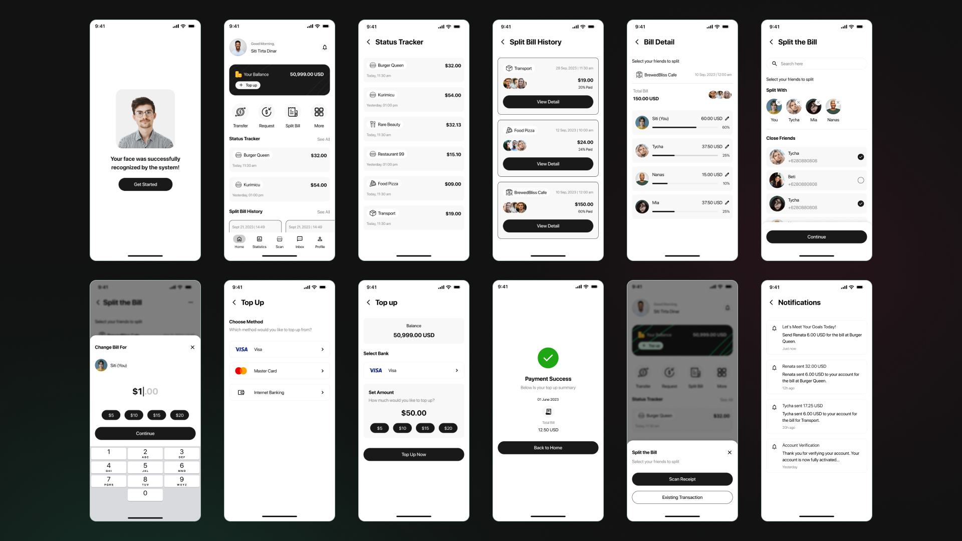 Splitbill App UI Template | Bill Splitting App in Flutter | SplitwisePro App Template by fluttersapp
