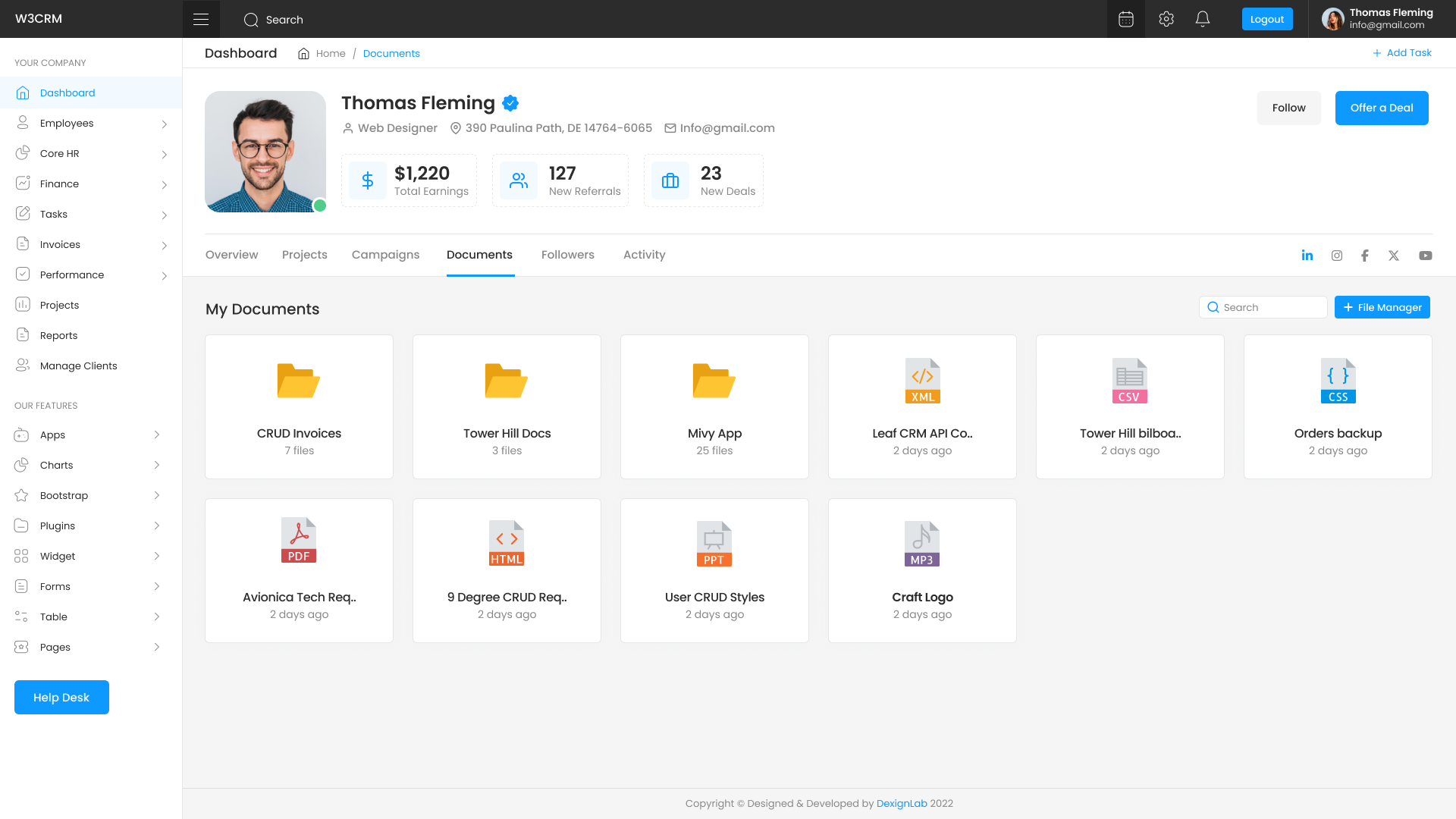 W3CRM - Admin Dashboard Figma Template by DexignZone | ThemeForest
