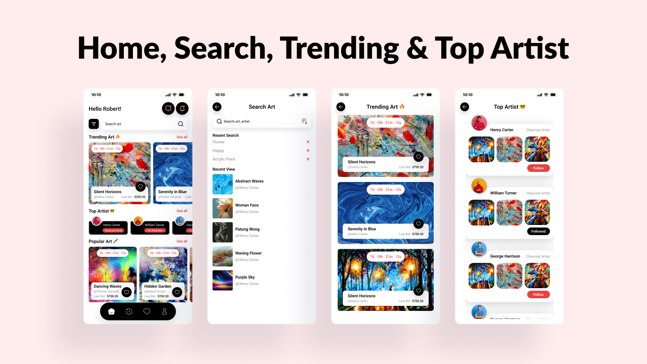 ArtAuction - Buy & Sell Art by Auction App - Flutter Mobile App ...