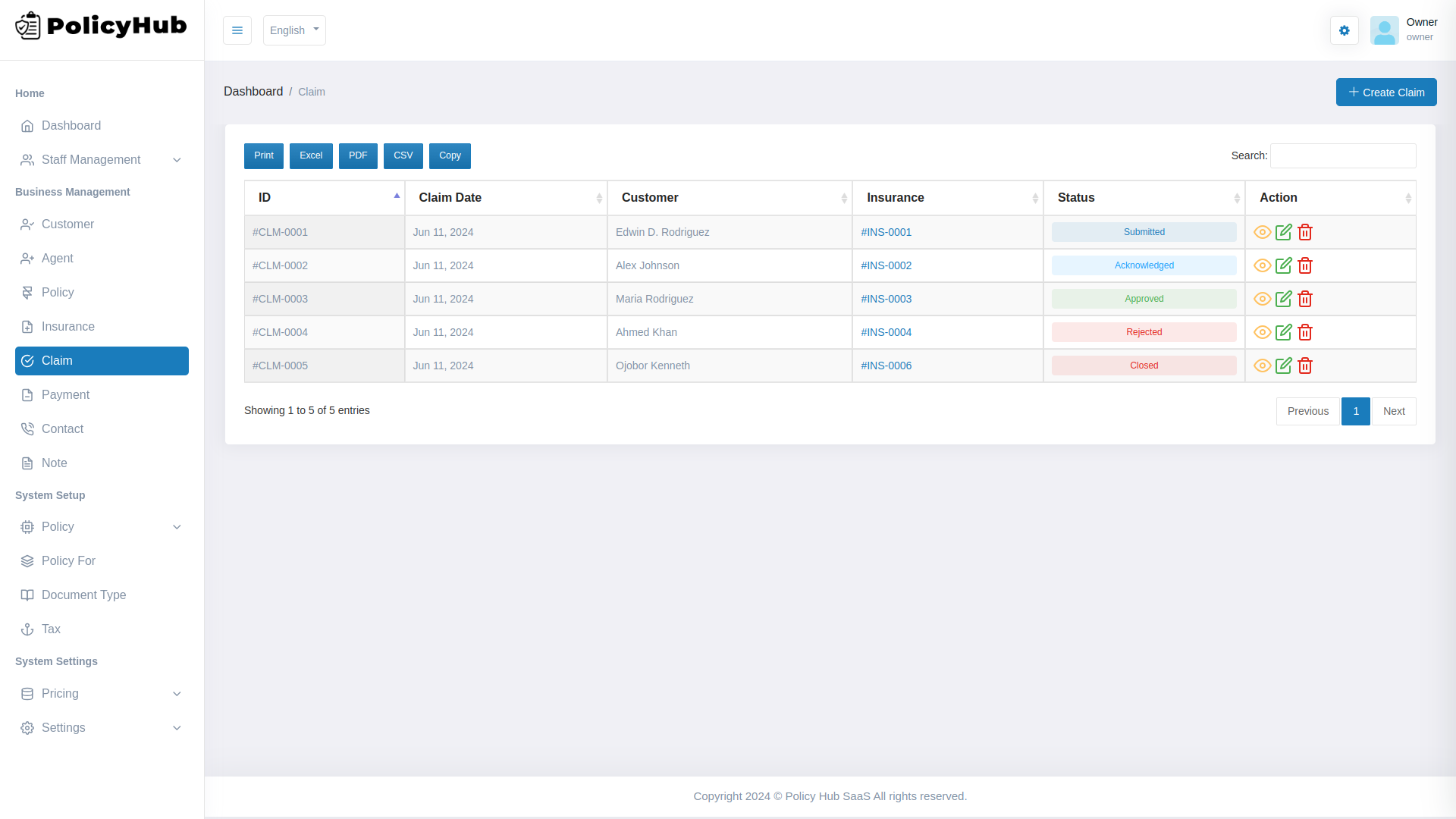 PolicyHub SaaS - Insurance Management Software by smartwebinfotech