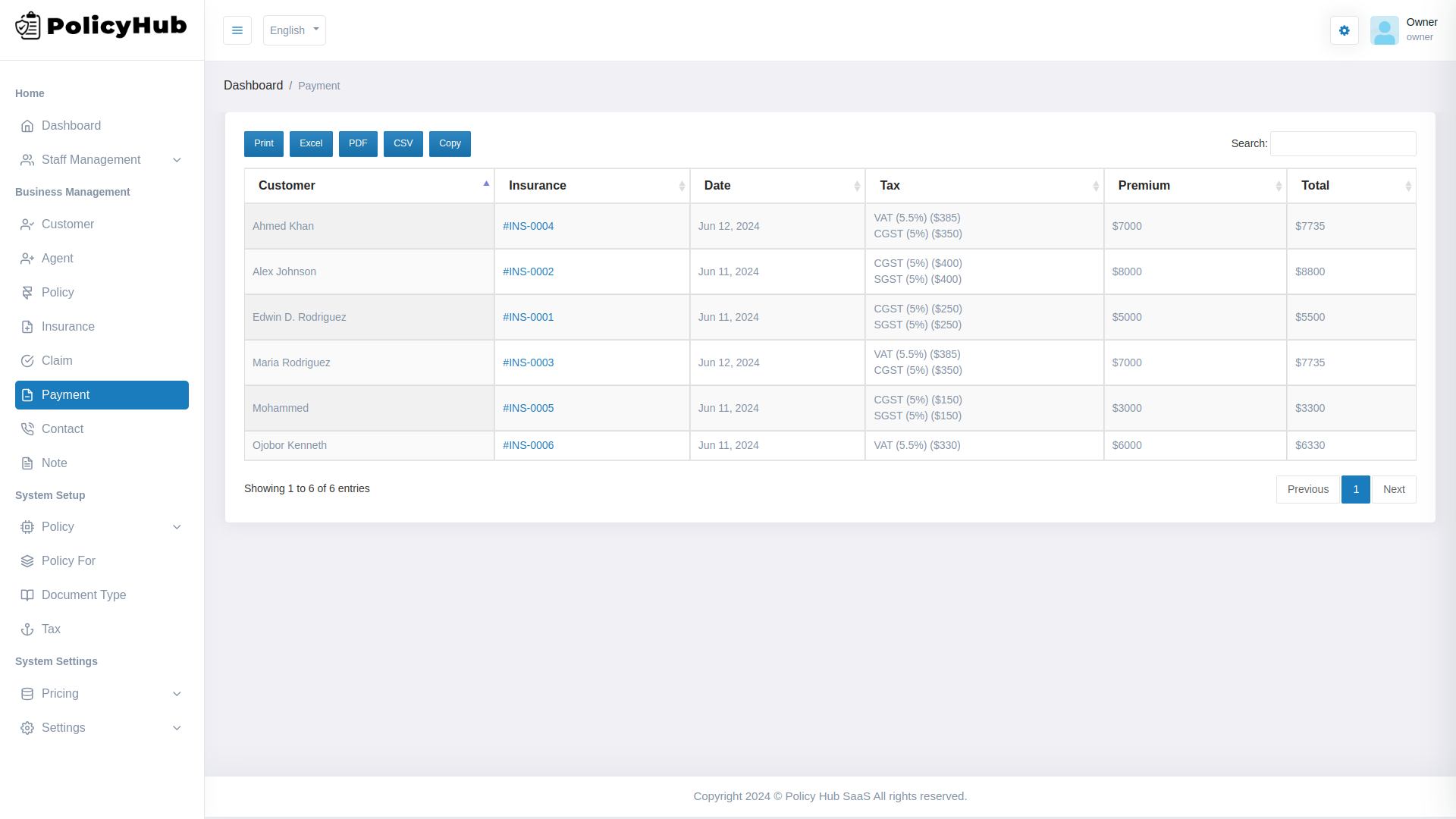 PolicyHub SaaS - Insurance Management Software by smartwebinfotech