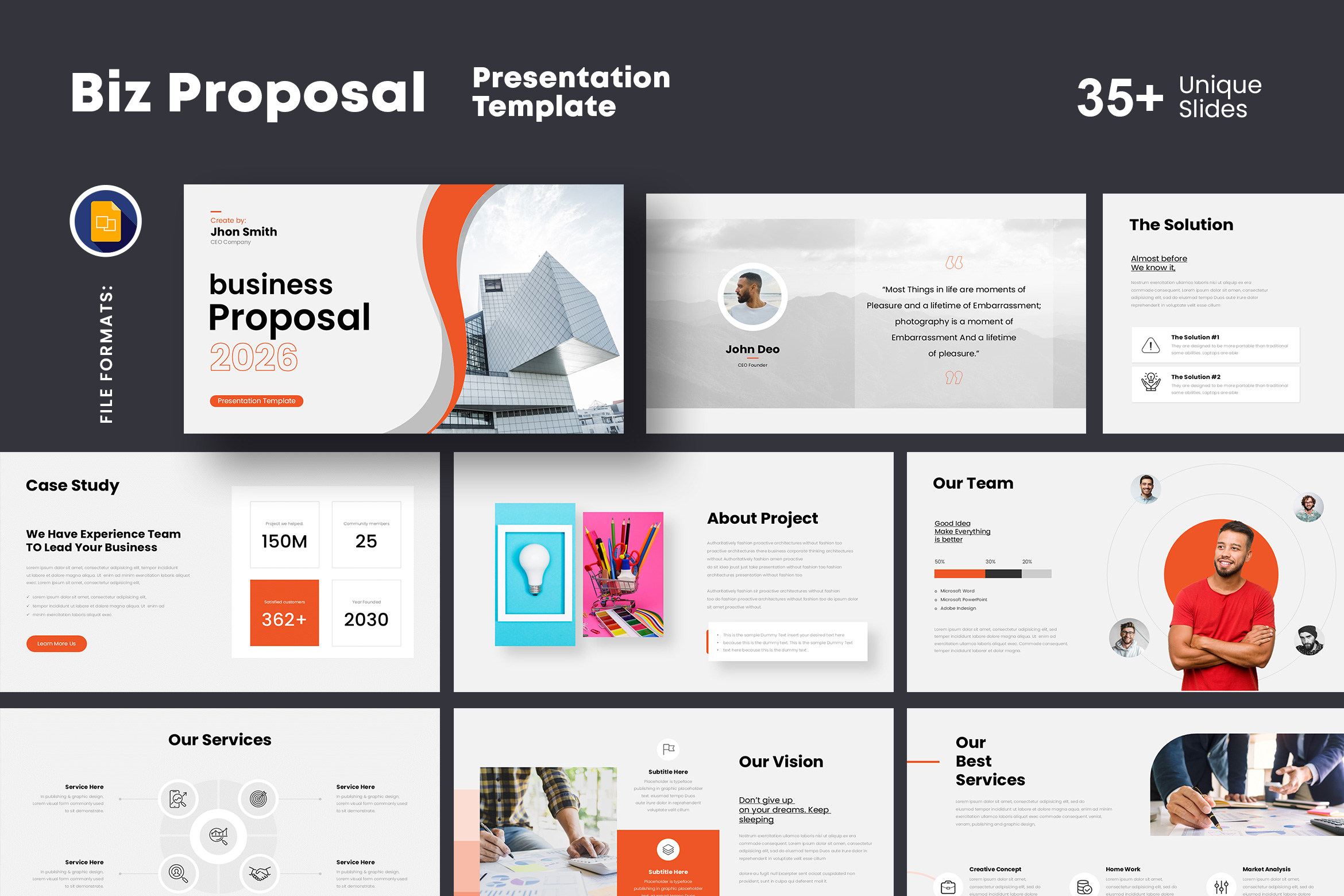 Project Proposal Google Slides Presentation Template, Presentation ...