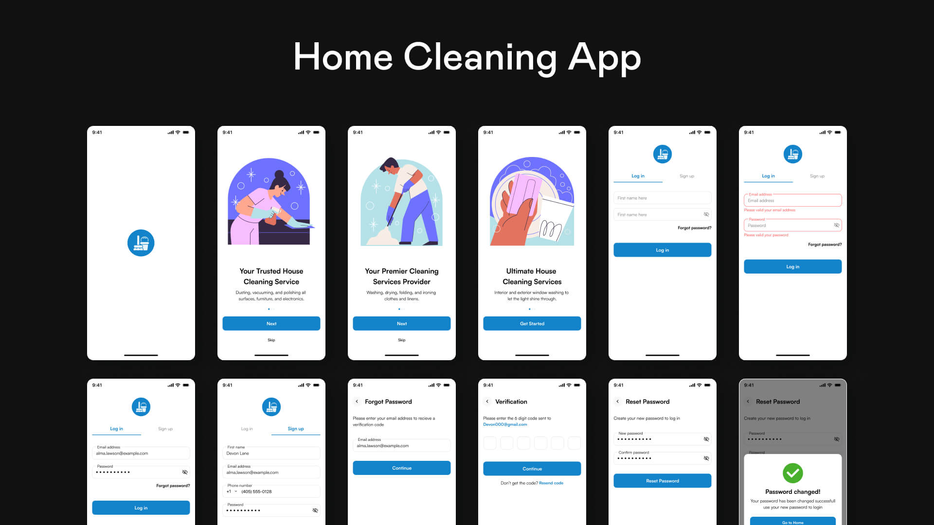 HomeCare App UI Template | Home Cleaning Service App in Flutter | CleanMaster App Template by ...