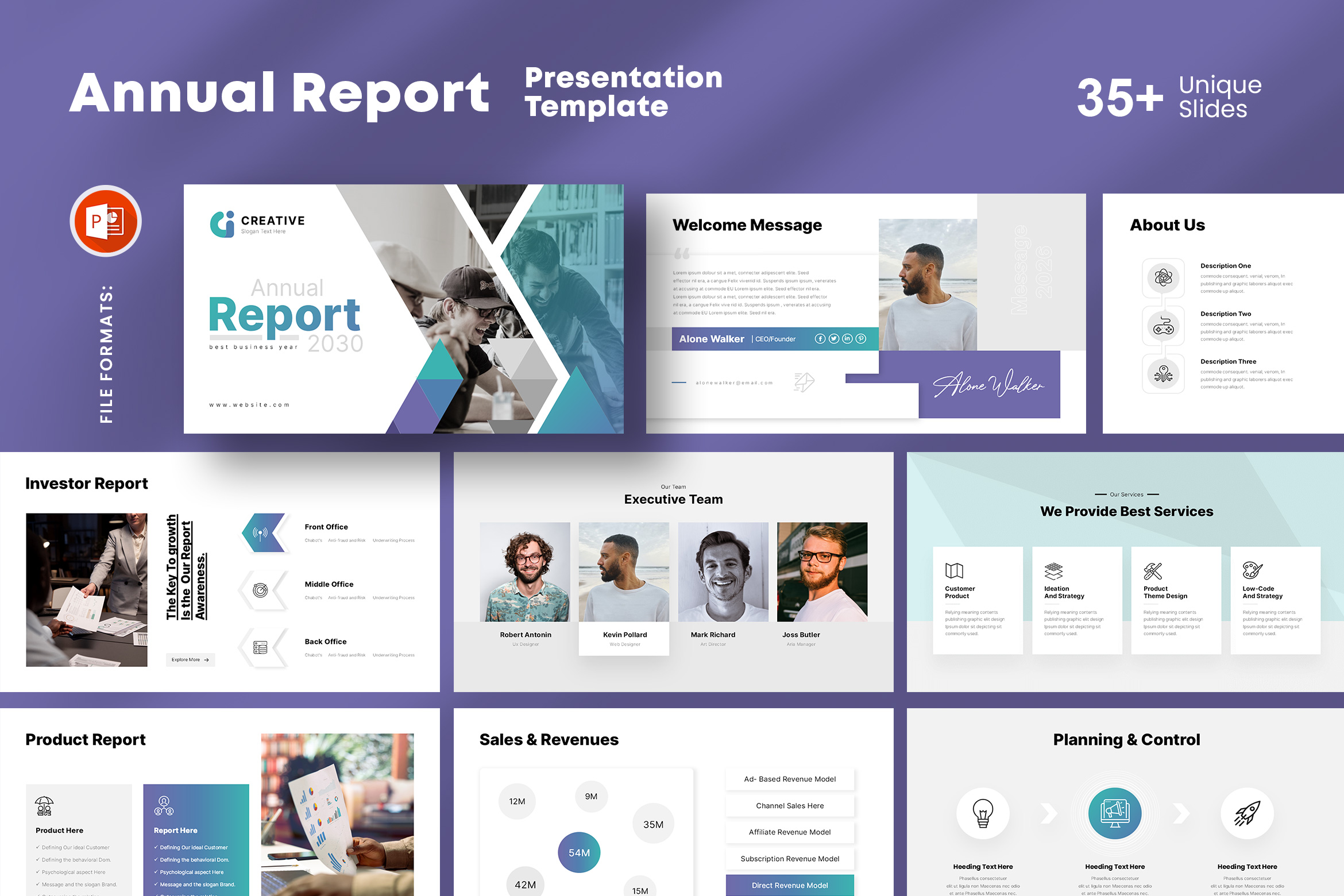 Annual Report PowerPoint Presentation Template, Presentation Templates