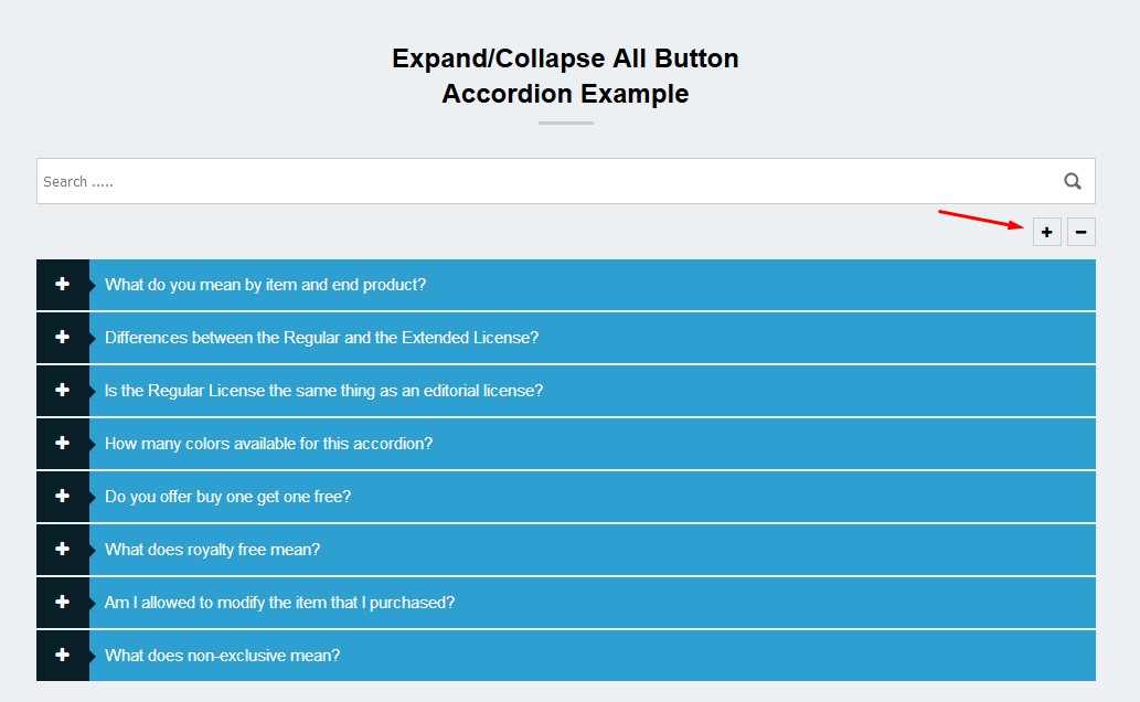 Ultimate Searchable Accordion - WPBakery Page Builder Addon by xenioushk