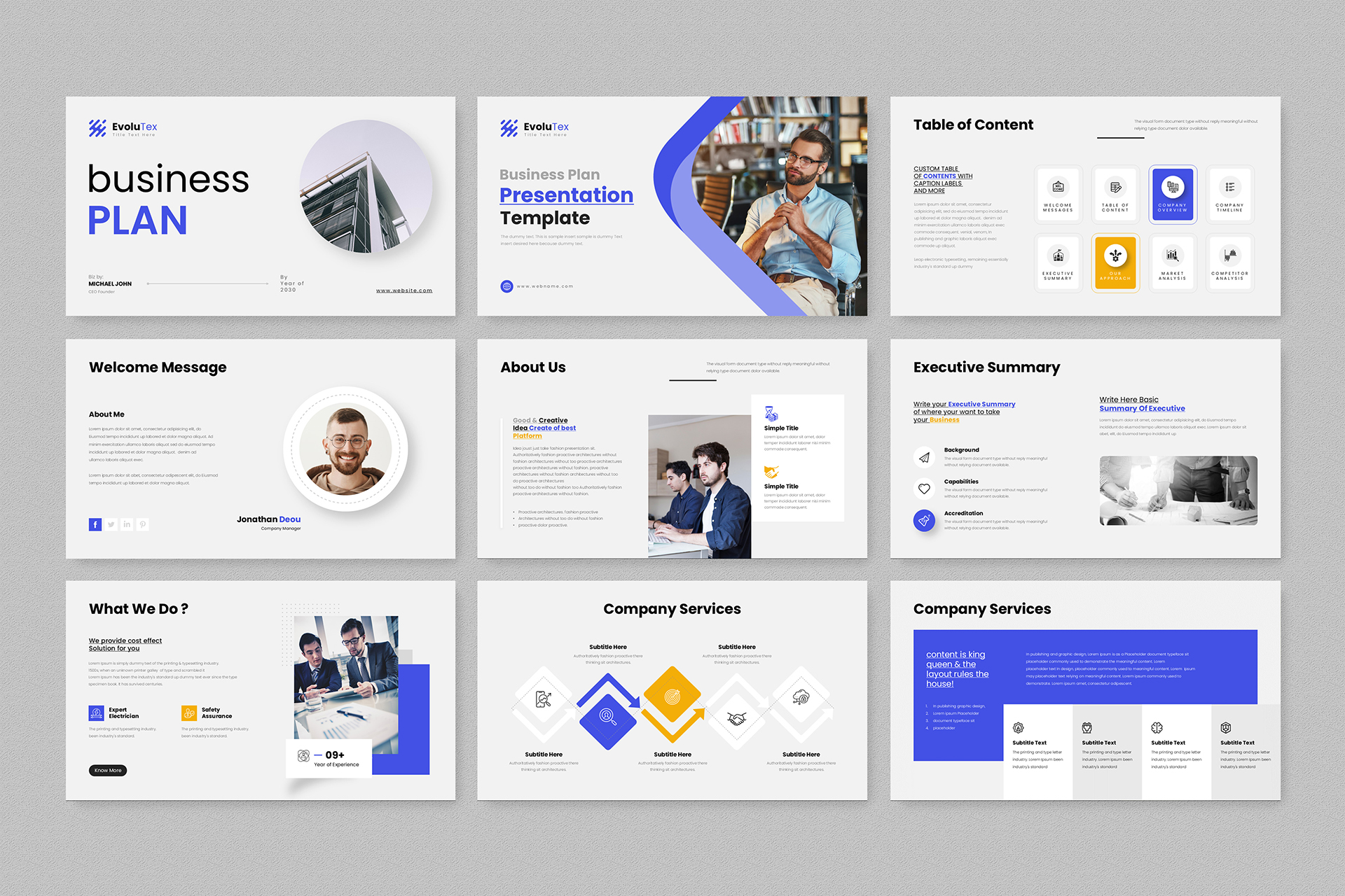 Business Plan Google Slides Presentation Template, Presentation Templates